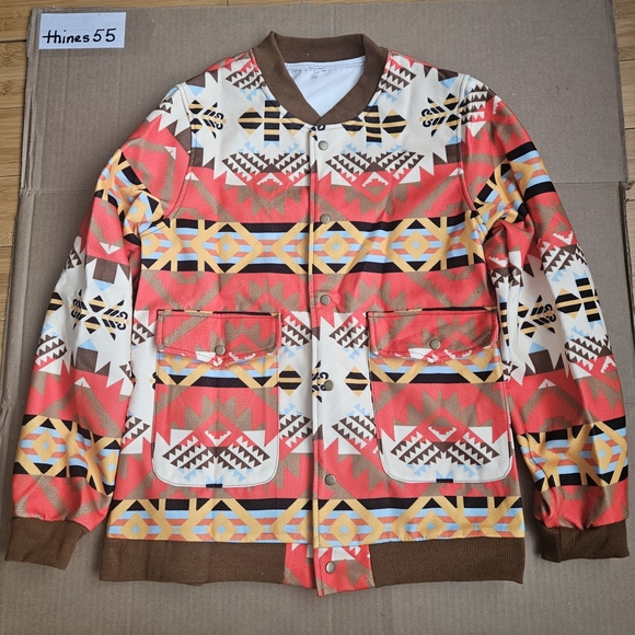 Jackets & Coats | Multicolor Patterned Mens Bomber Jacket | Poshmark